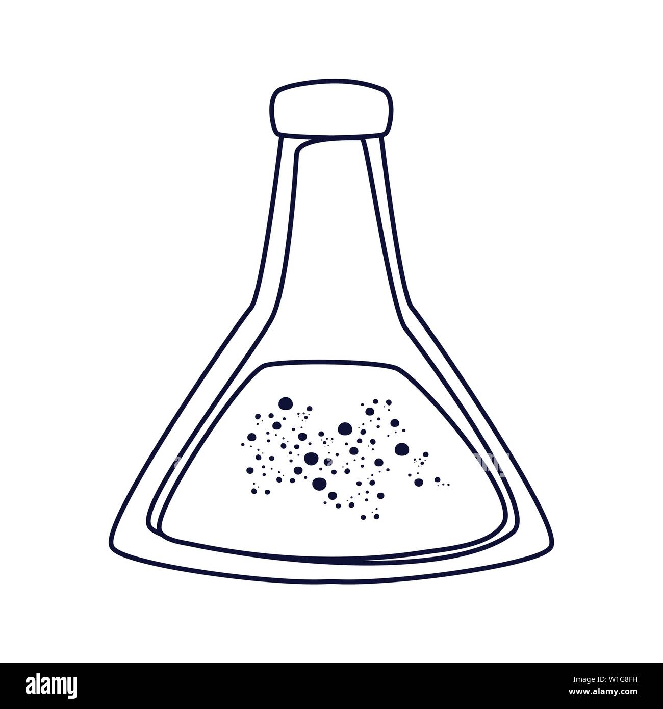 chemistry flask on white background vector illustration Stock Vector ...