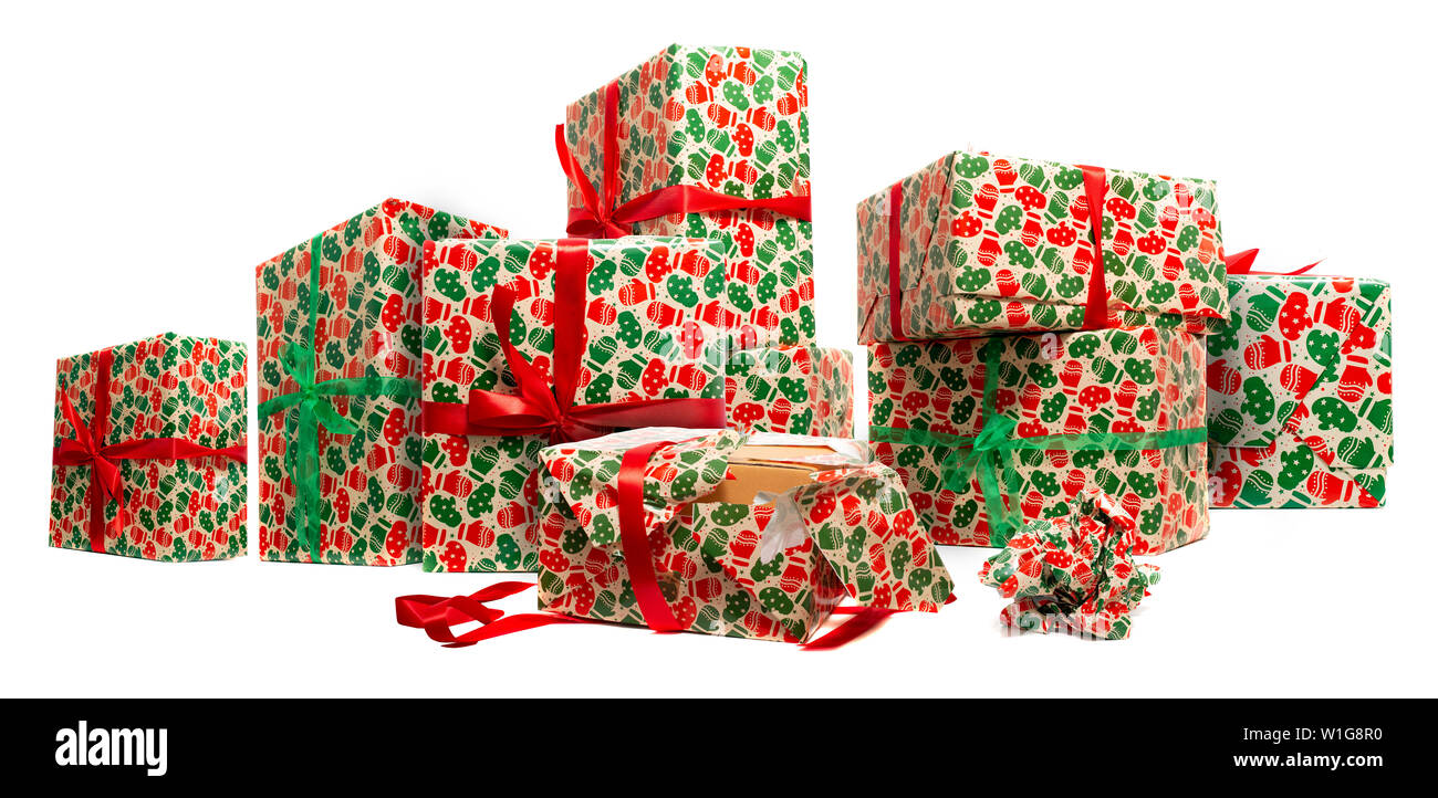 Unwrapped christmas presents hi-res stock photography and images - Alamy