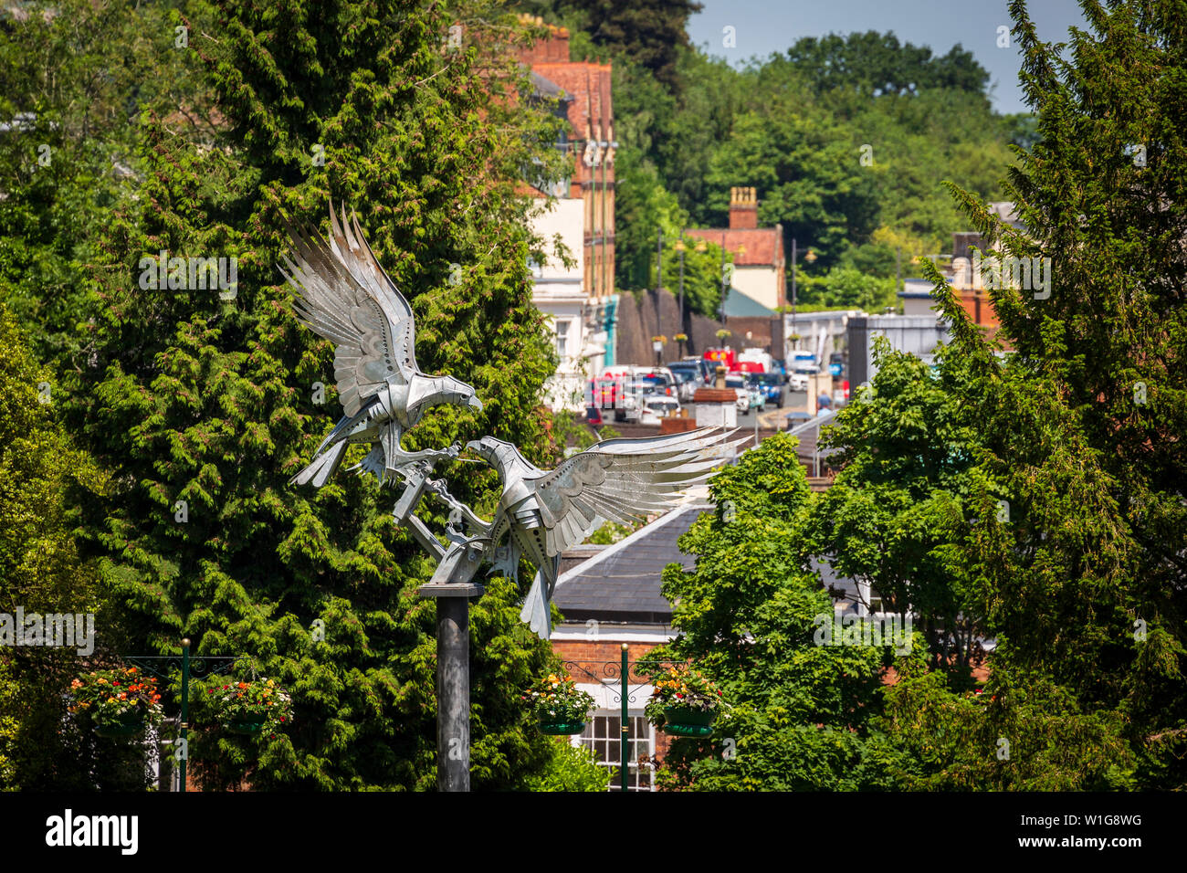 The Malvern Buzzards Metal Sculpture in the Rose Garden at Great ...
