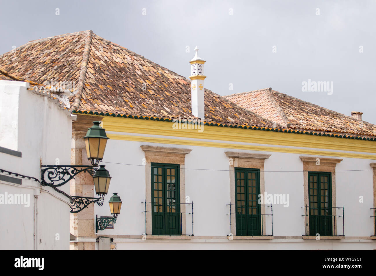 View of the typical beautiful architecture on buildings of portuguese ...