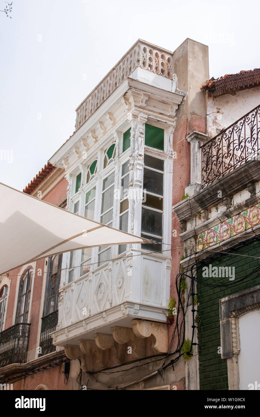 View of the typical beautiful architecture on buildings of portuguese ...