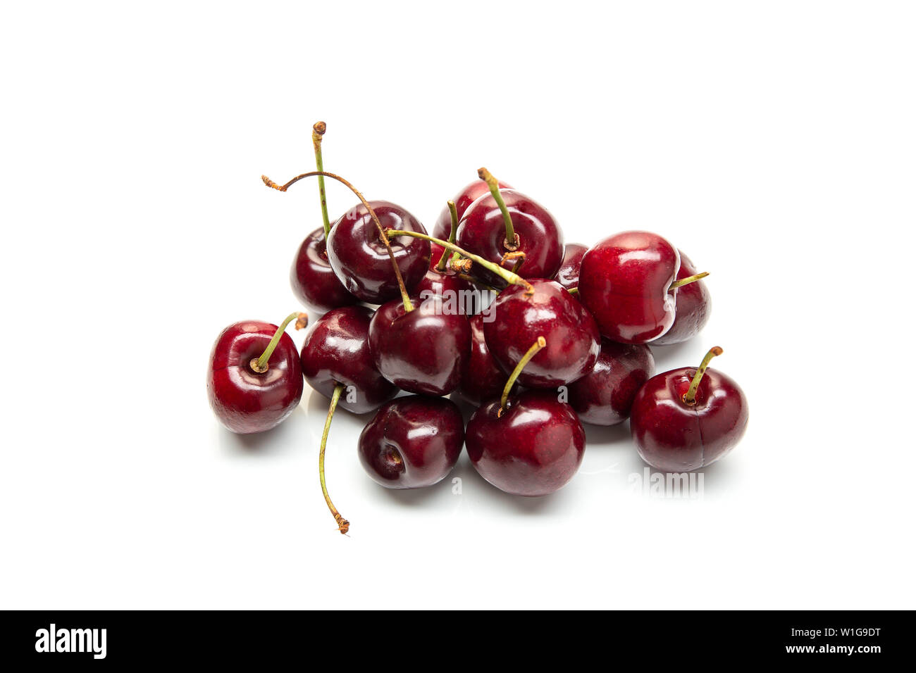 Group of Sweet red cherries isolated on white background Stock Photo ...