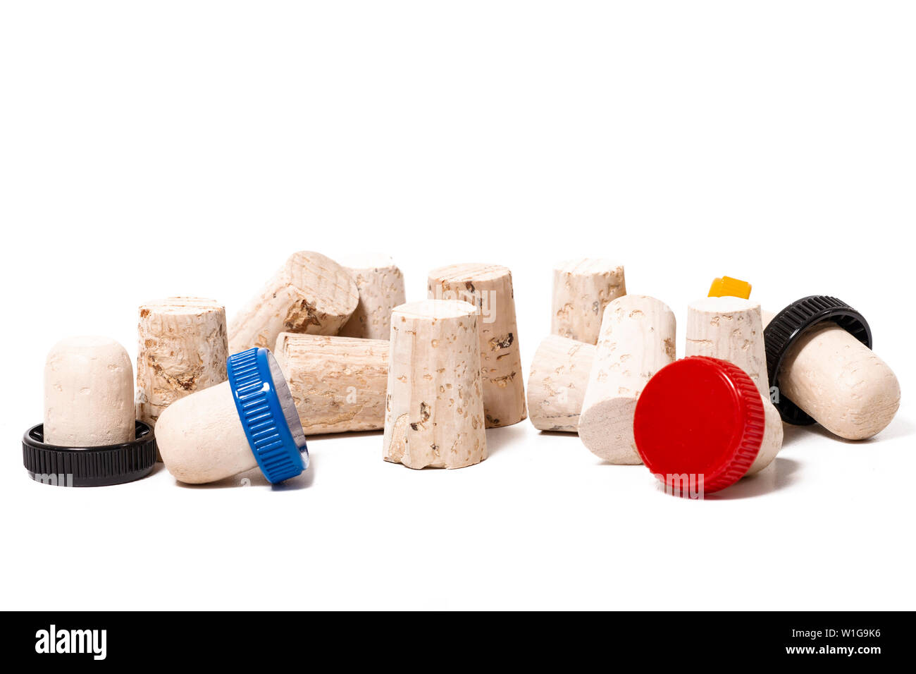 natural cork stopper isolated on a white background Stock Photo - Alamy