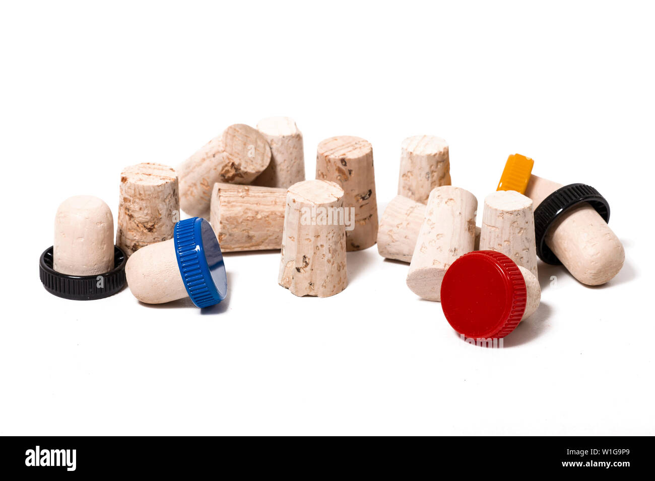 natural cork stopper isolated on a white background Stock Photo - Alamy