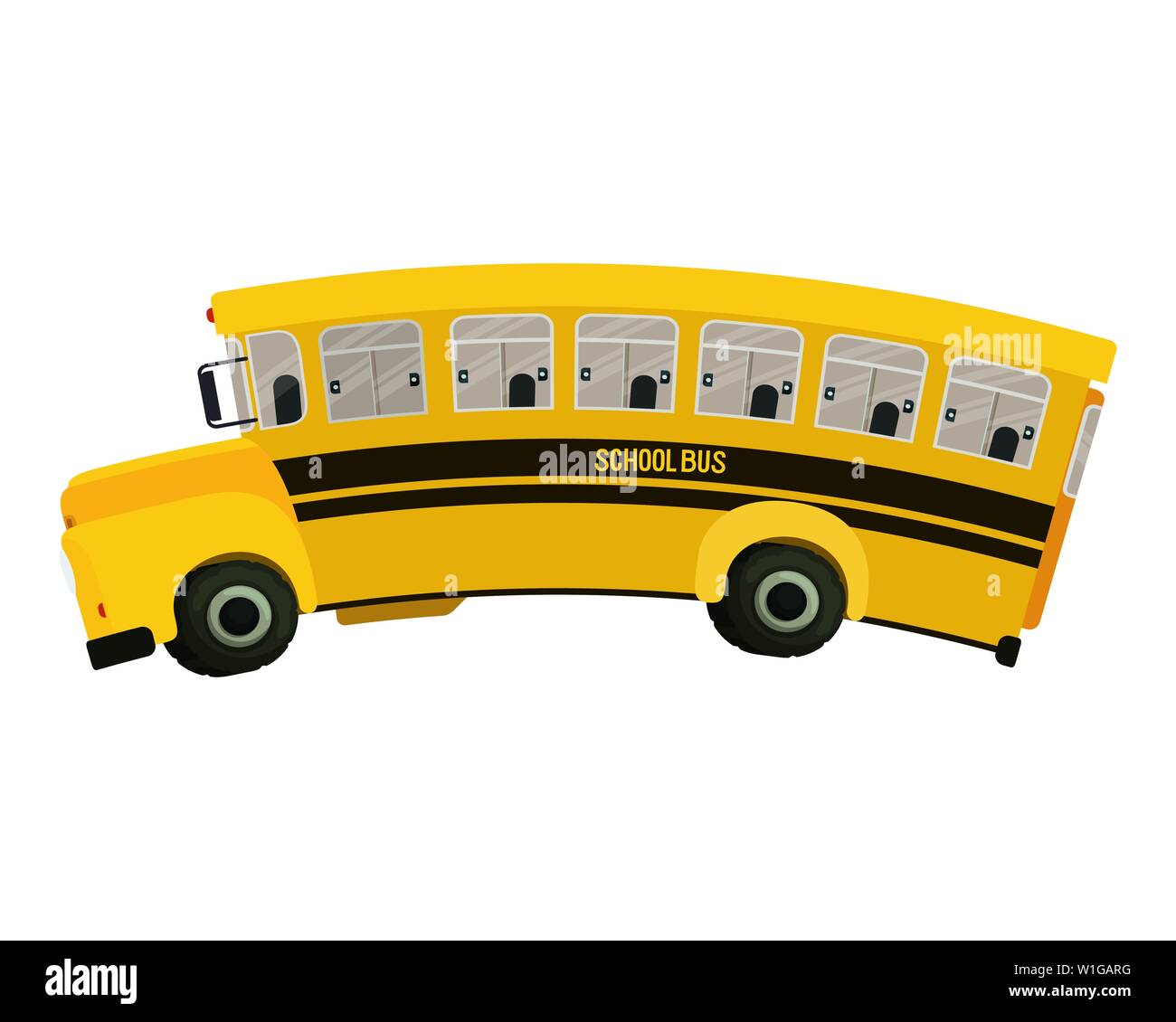 school bus color yellow isolated icon Stock Vector Image & Art - Alamy