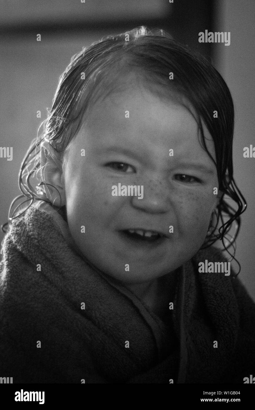 child one girl people portrait Stock Photo - Alamy