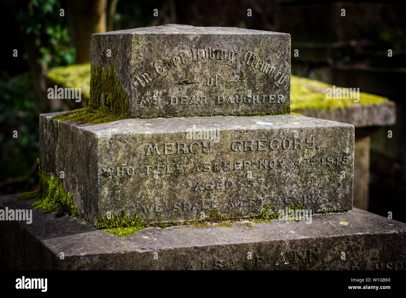 memory grave ancient tombstone funeral Stock Photo - Alamy