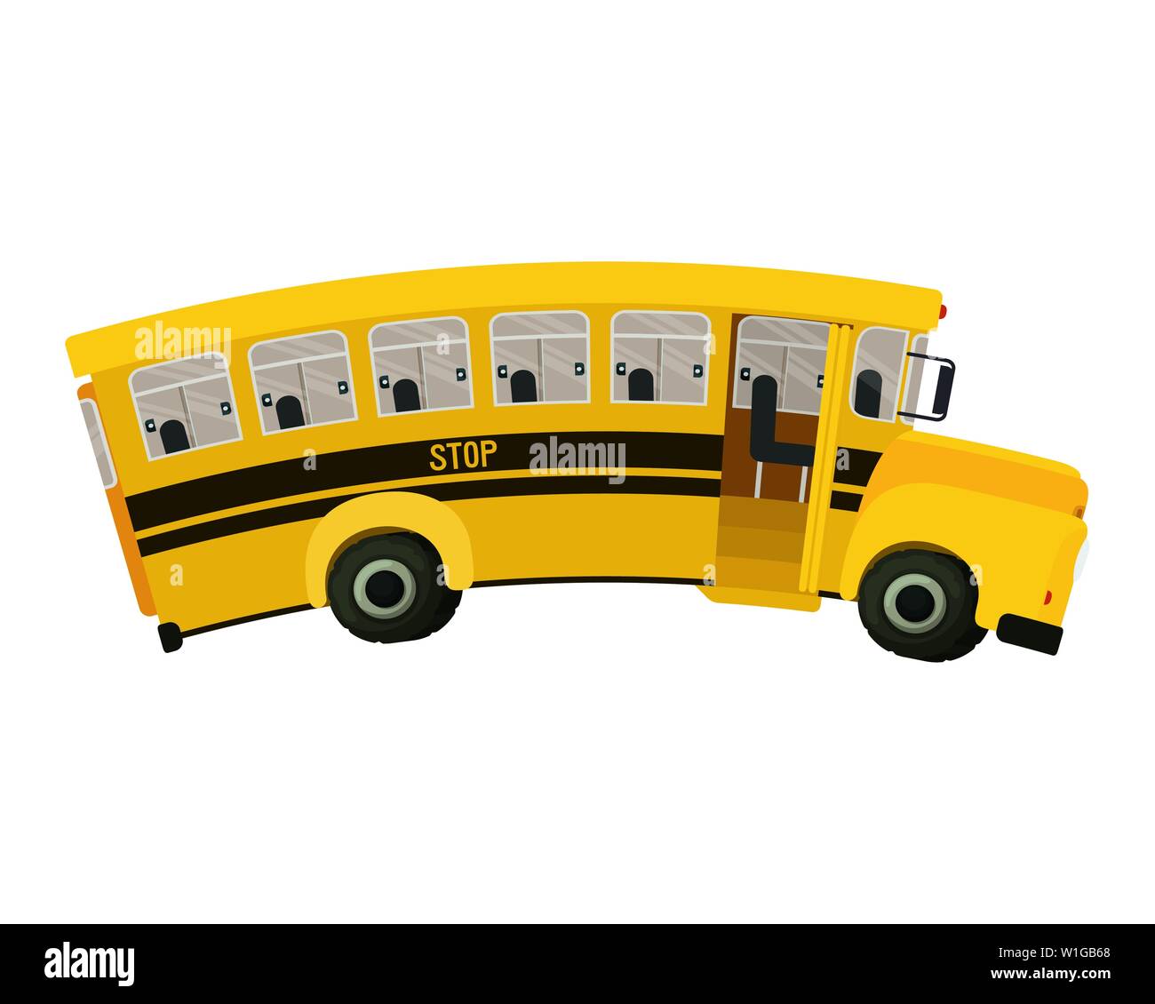 school bus color yellow isolated icon Stock Vector Image & Art - Alamy