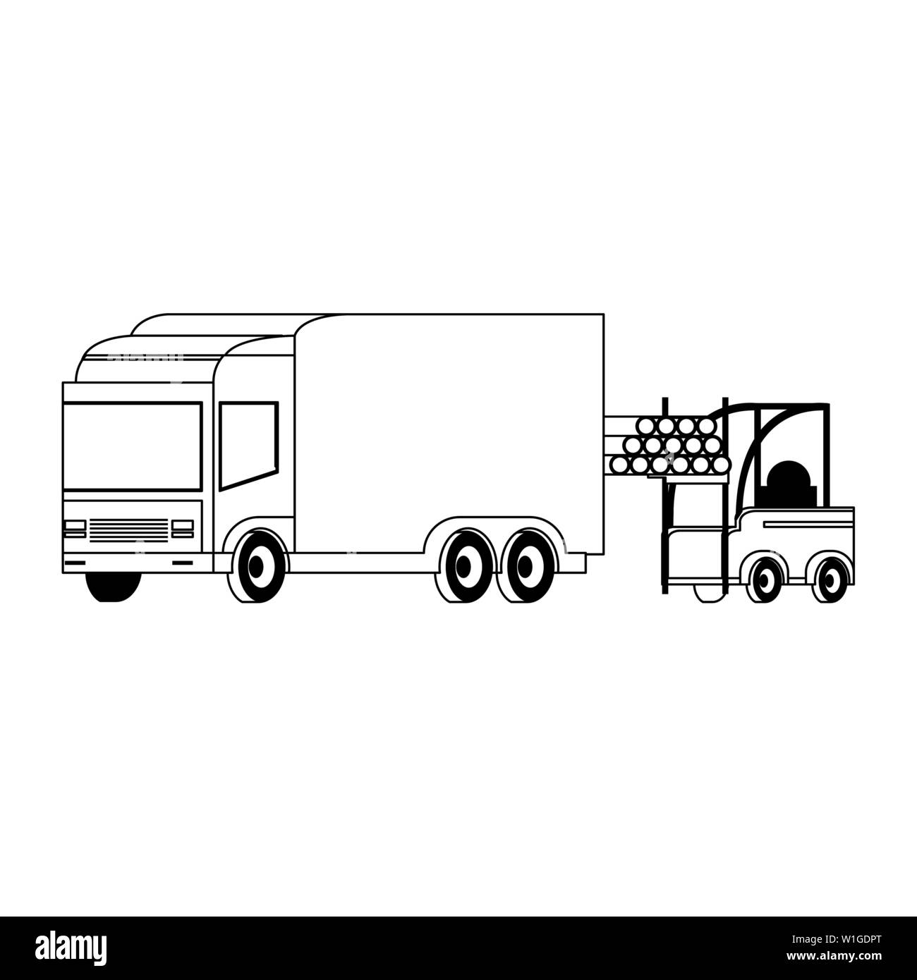 Forklift truck boxes in Stock Vector Images - Alamy
