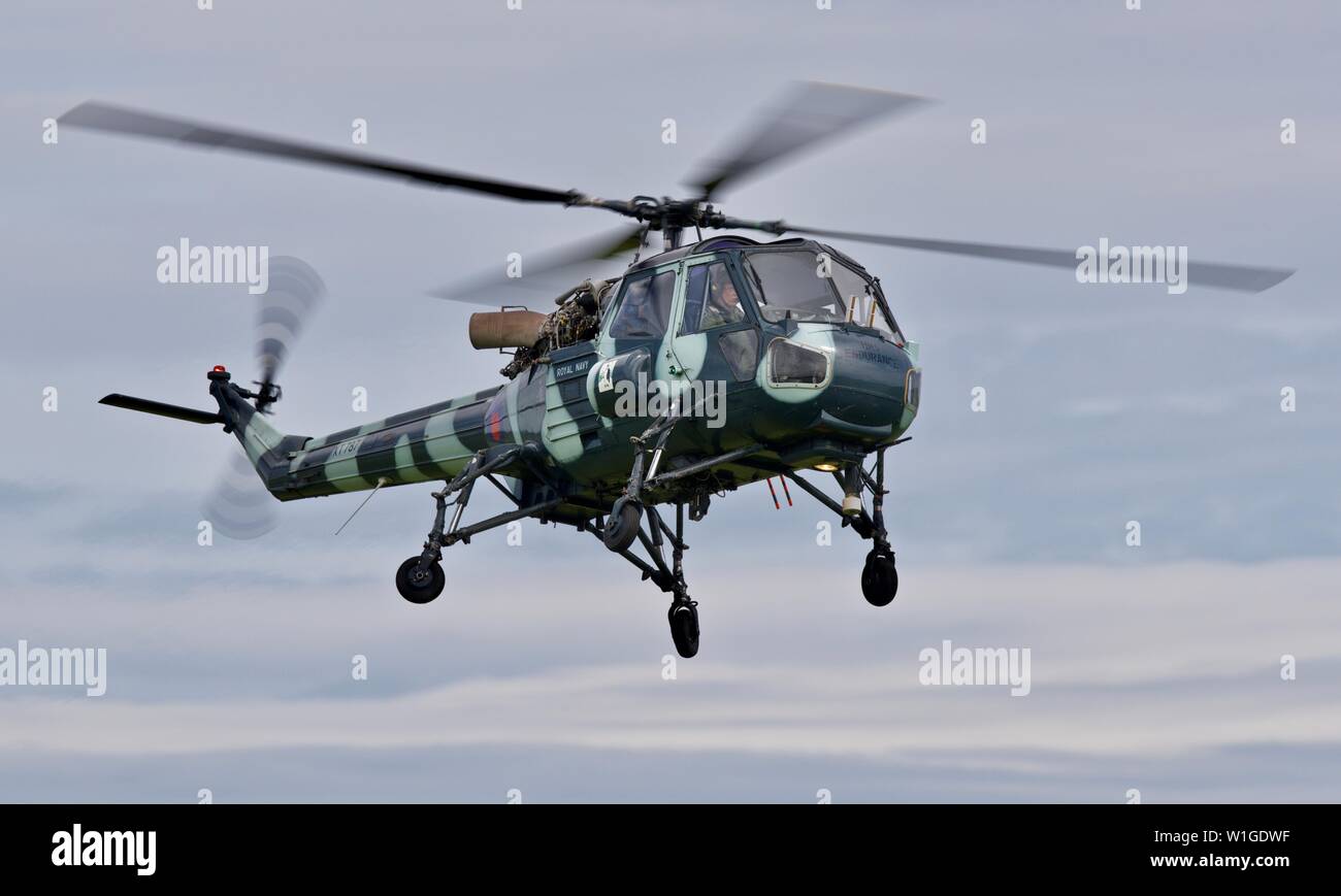 Westland wasp first generation anti submarine helicopter hi-res stock ...