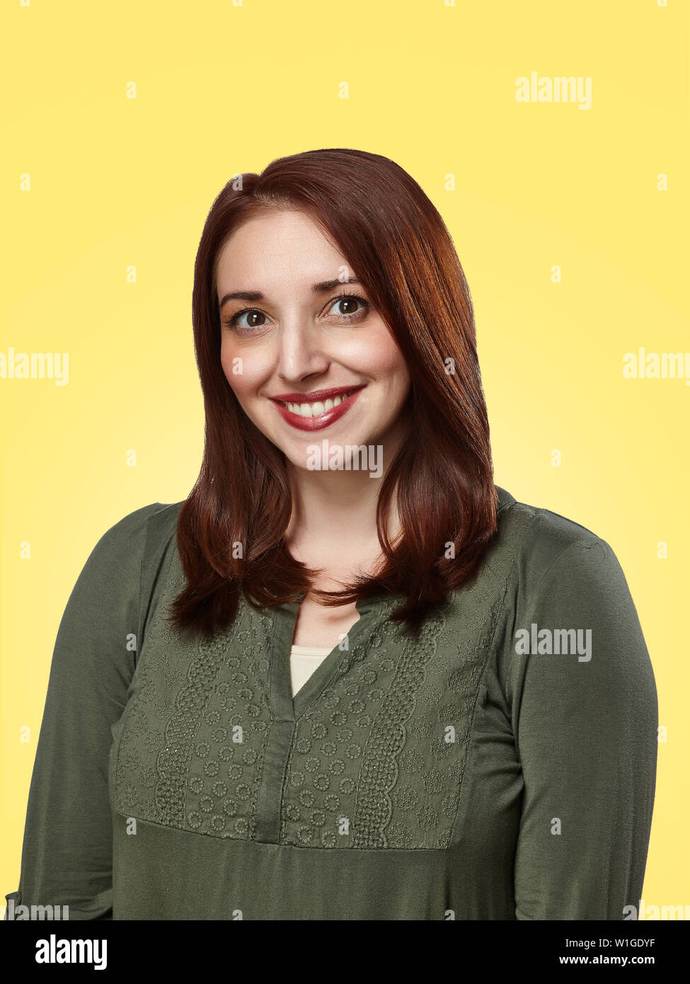 Lady cheeky smile hi-res stock photography and images - Alamy