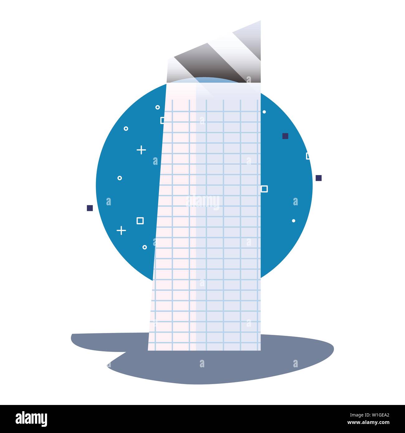 futuristic building urban tower icon vector illustration Stock Vector ...