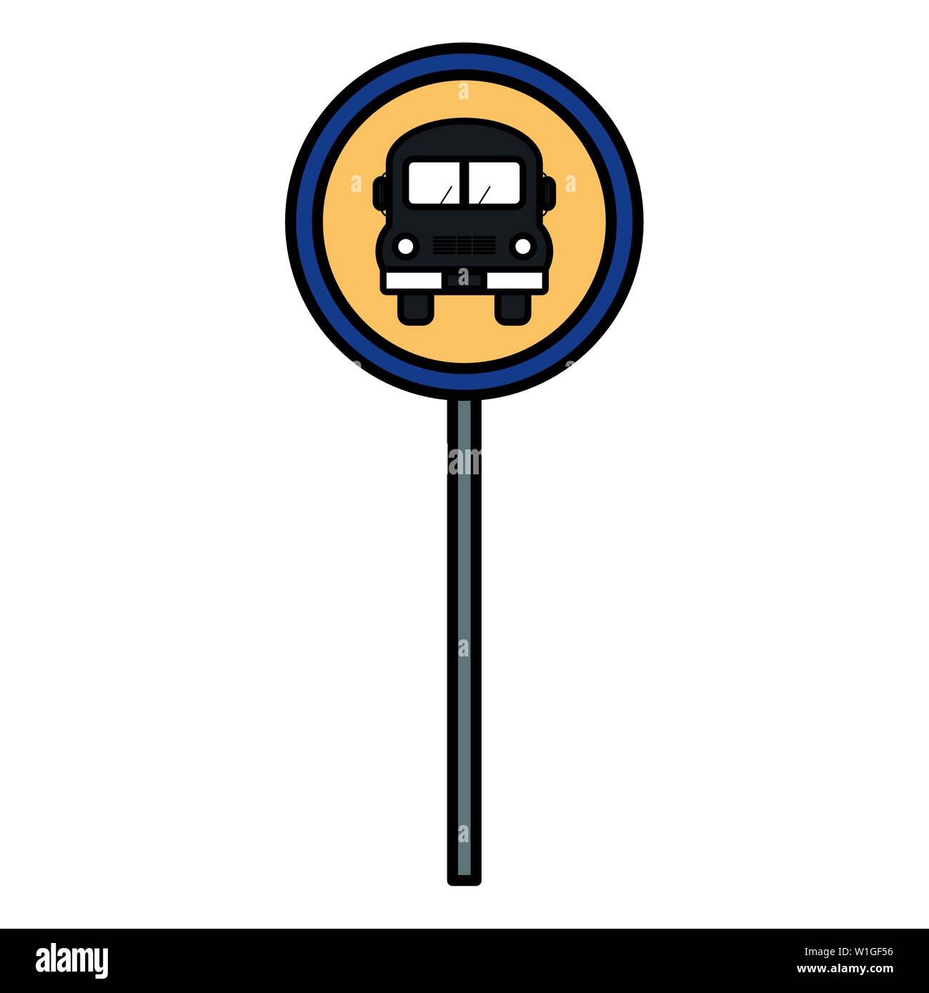 bus stop traffic signal icon vector illustration design Stock Vector ...