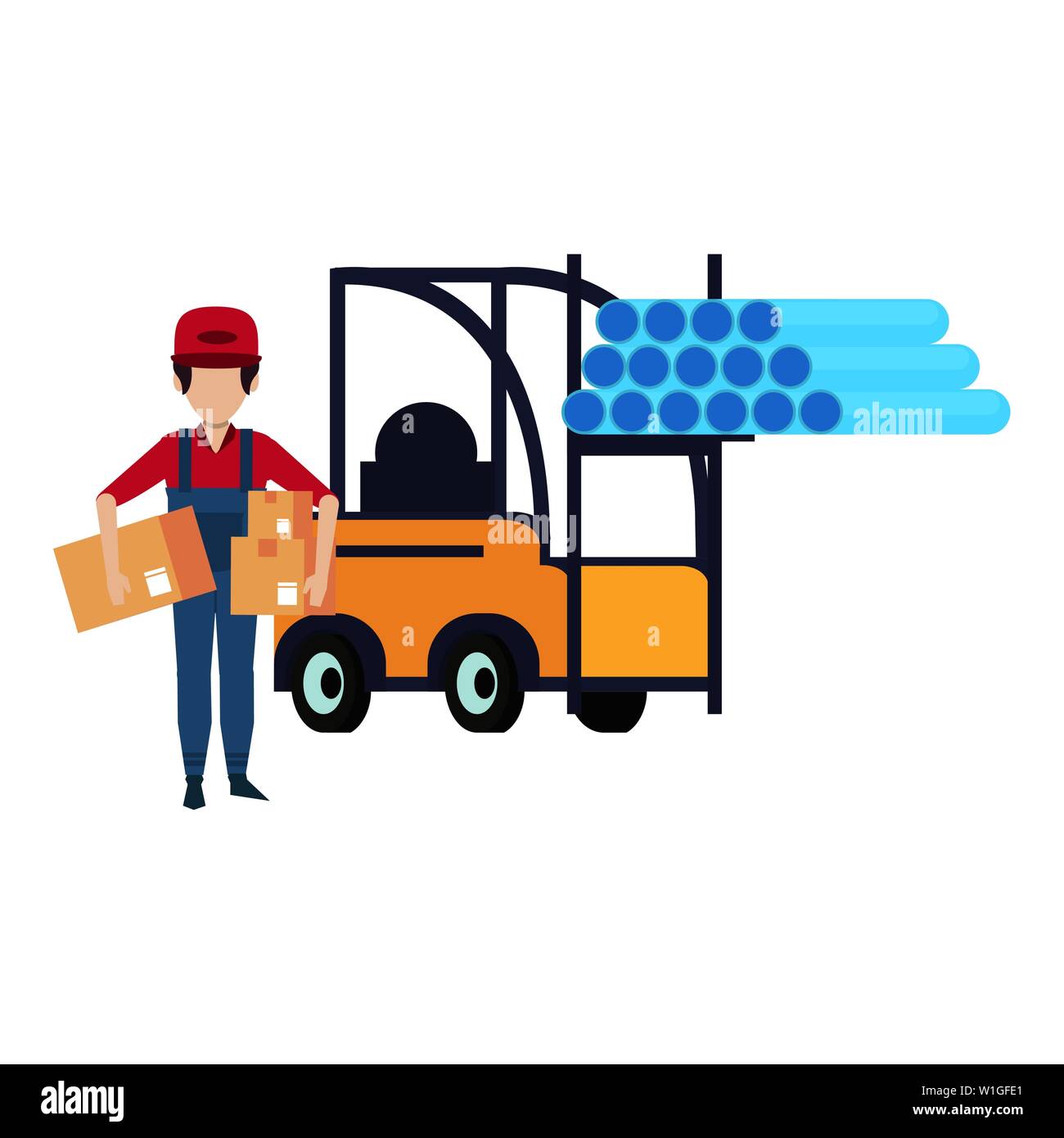 Job logistics profession warehouse Stock Vector Images - Alamy