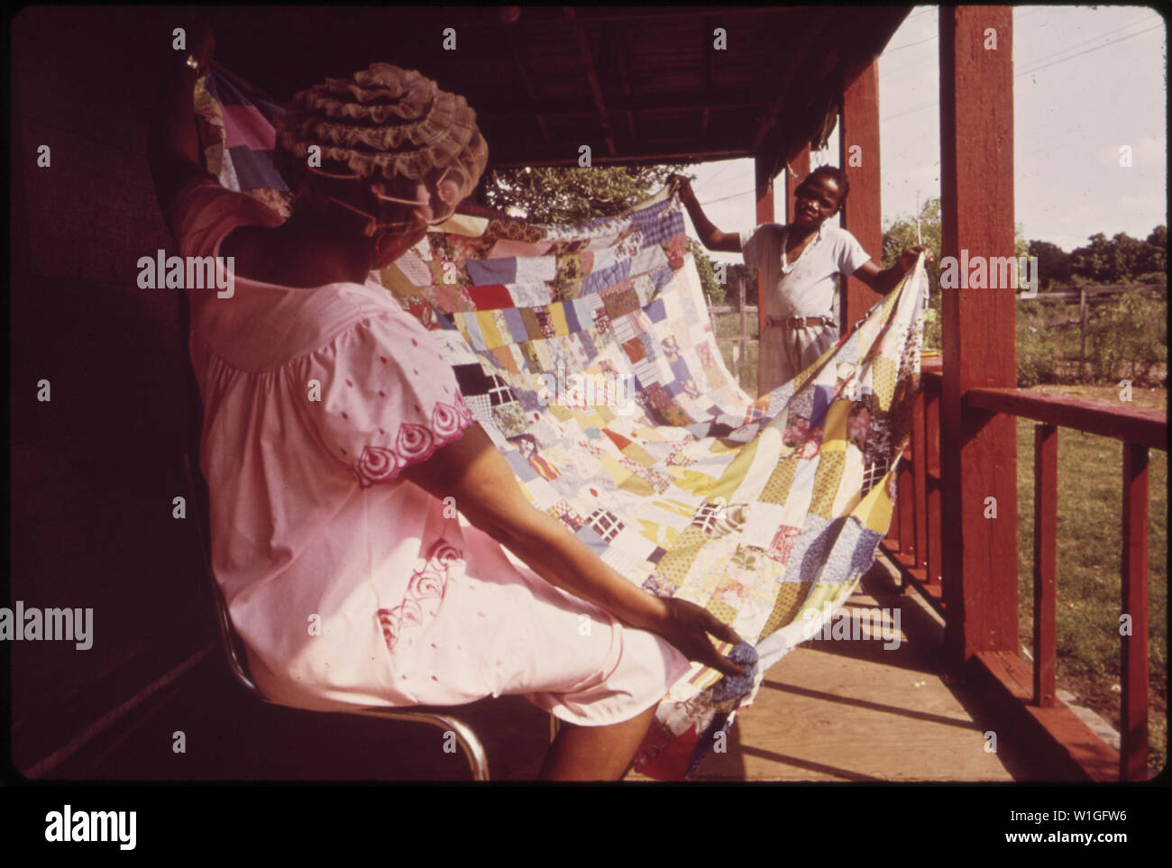 MRS. HUNTER IS WELL-KNOWN ON JOHN'S ISLAND FOR HER BEAUTIFUL QUILTS ...