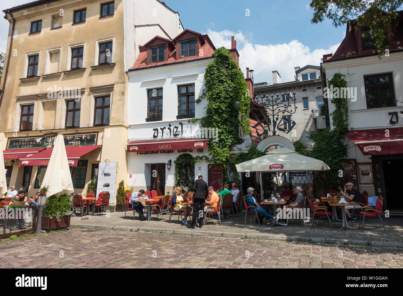 Ariel Restaurant, Kazimierz, Jewish Quarter Krakow,Poland, Europe Stock ...