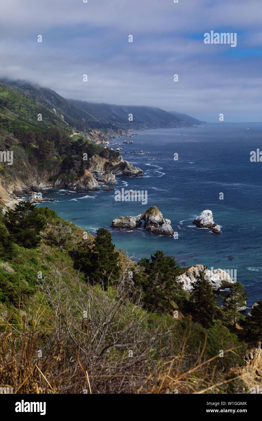 Julia Pfeiffer Burns State Park waterfall, California, USA Stock Photo ...