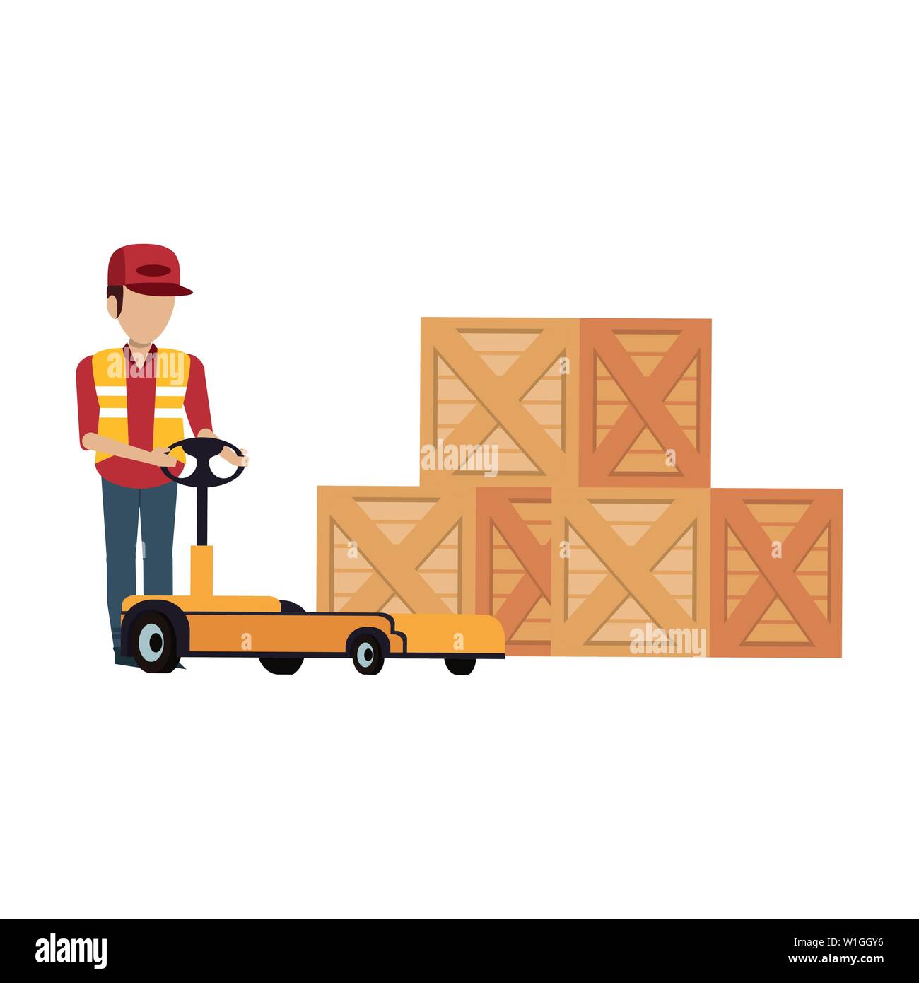 Warehouse worker logistics job concept Stock Vector Image & Art - Alamy