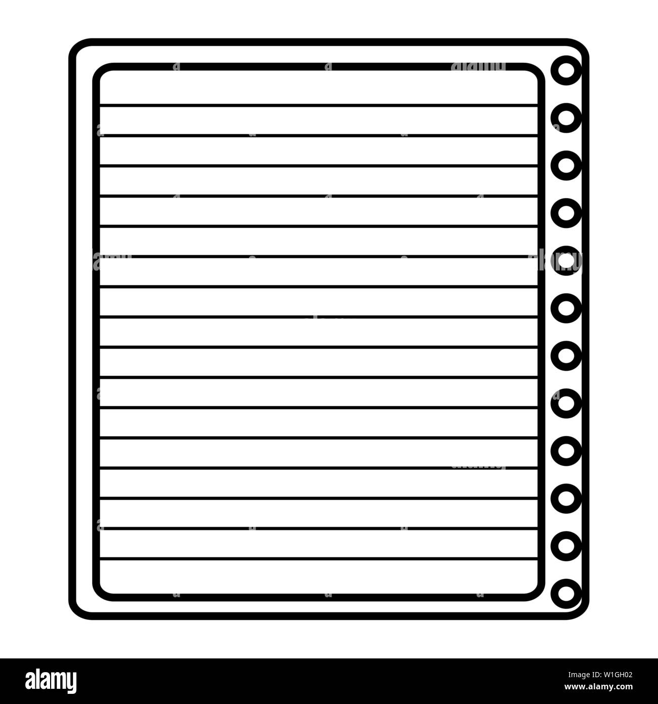 sheet of notebook paper icon vector illustration design Stock Vector ...