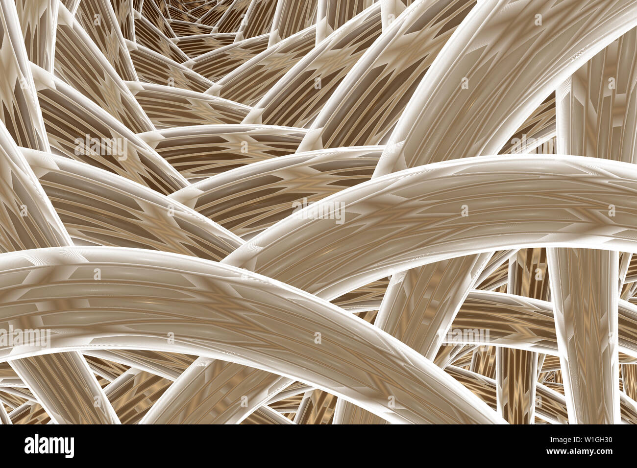 Multi-colored tangled colorful thread rope. Abstract fractal background ...