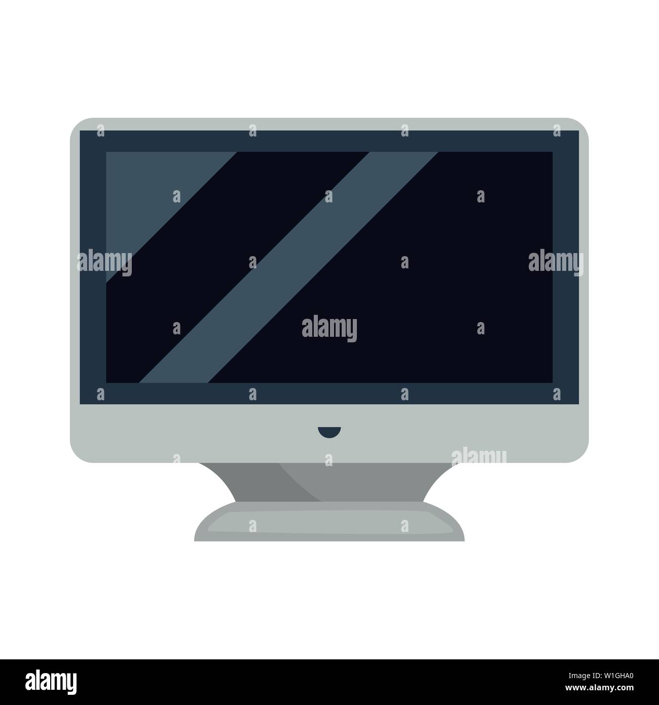 computer monitor on white background vector illustration Stock Vector ...