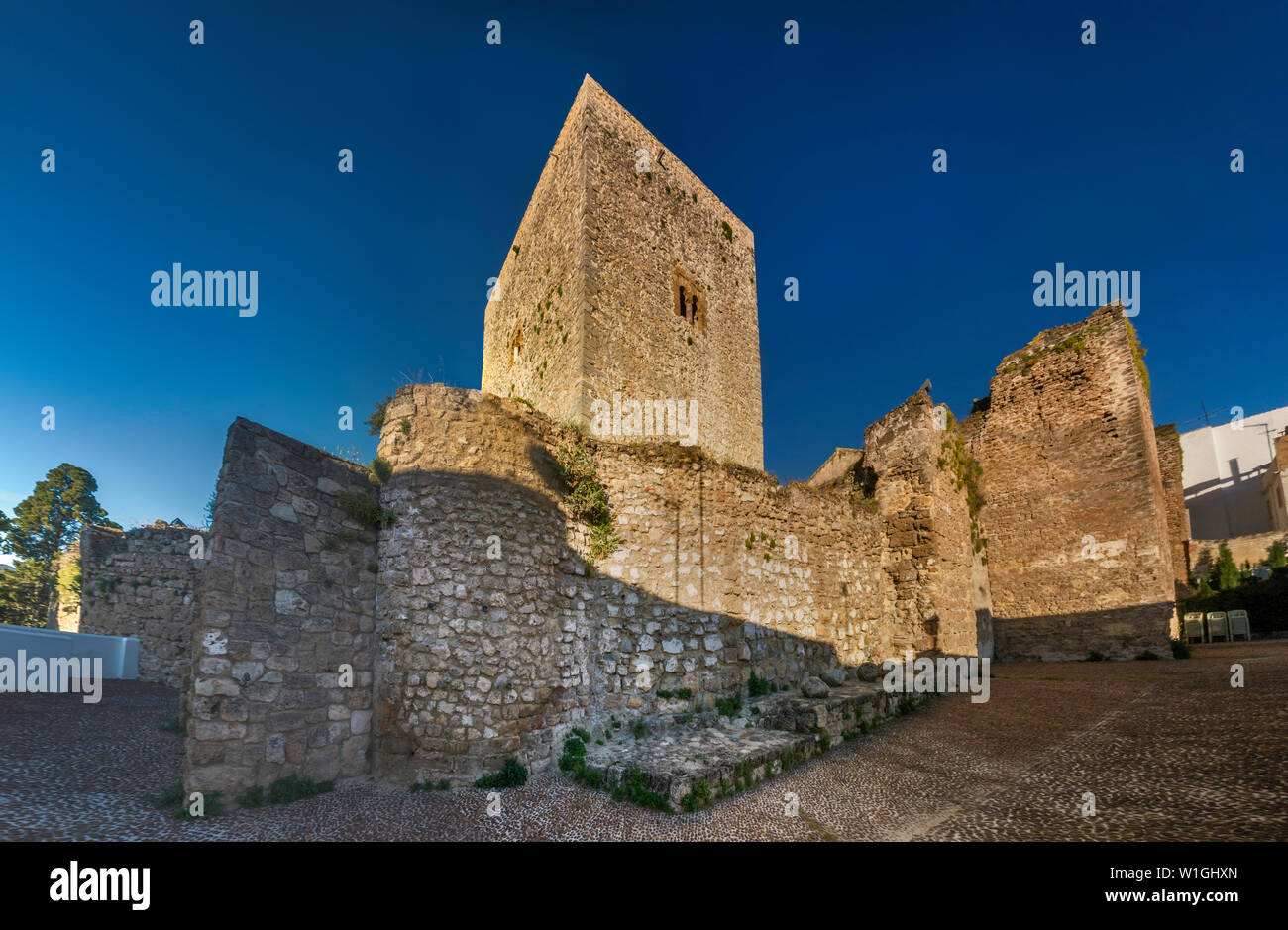 Castillo, Arab fortress at sunset in Priego de Cordoba, Cordoba ...
