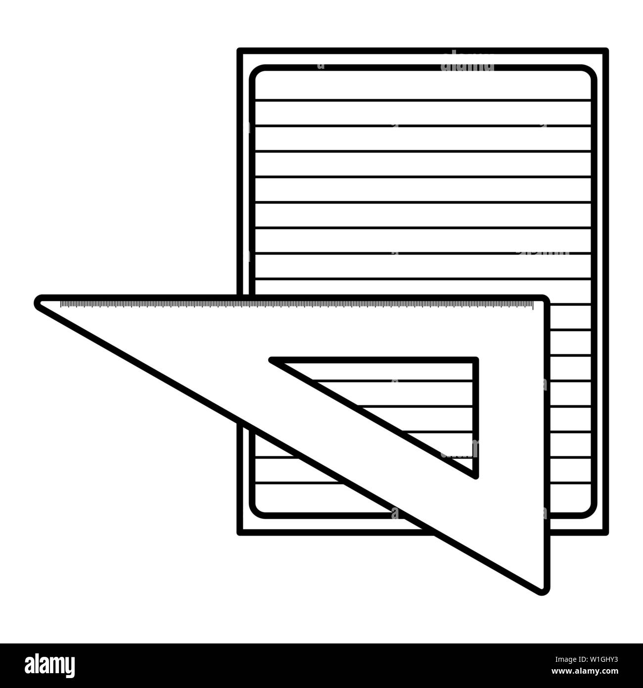 sheet of notebook paper with rule vector illustration design Stock ...