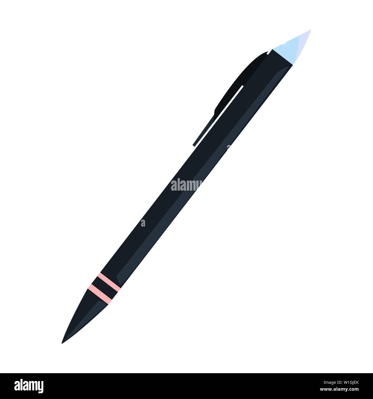 school pen on white background vector illustration Stock Vector Image ...