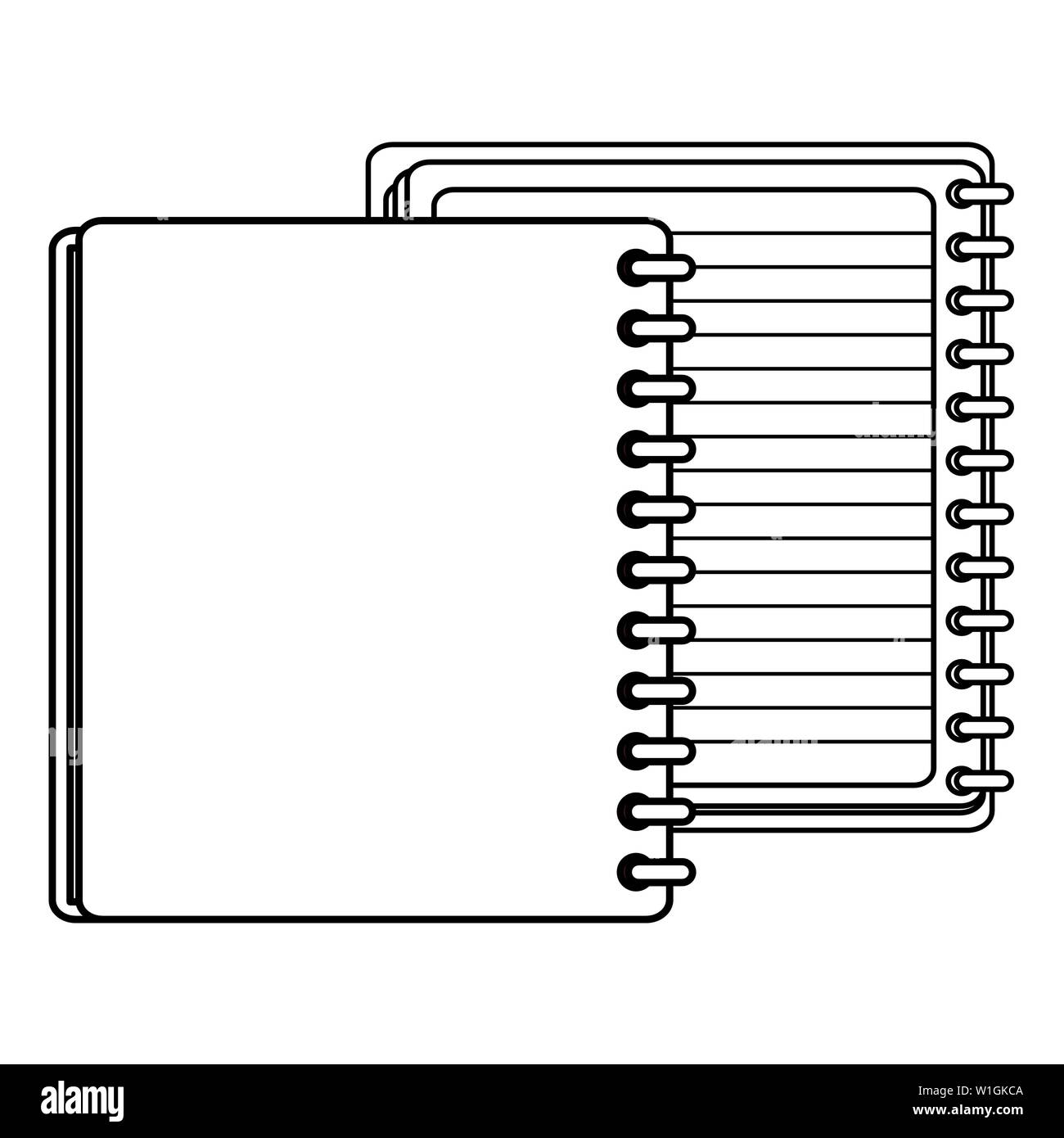 notebook school supply with sheet vector illustration design Stock ...