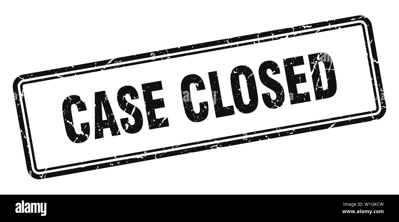 case closed stamp. case closed square grunge sign. case closed Stock ...