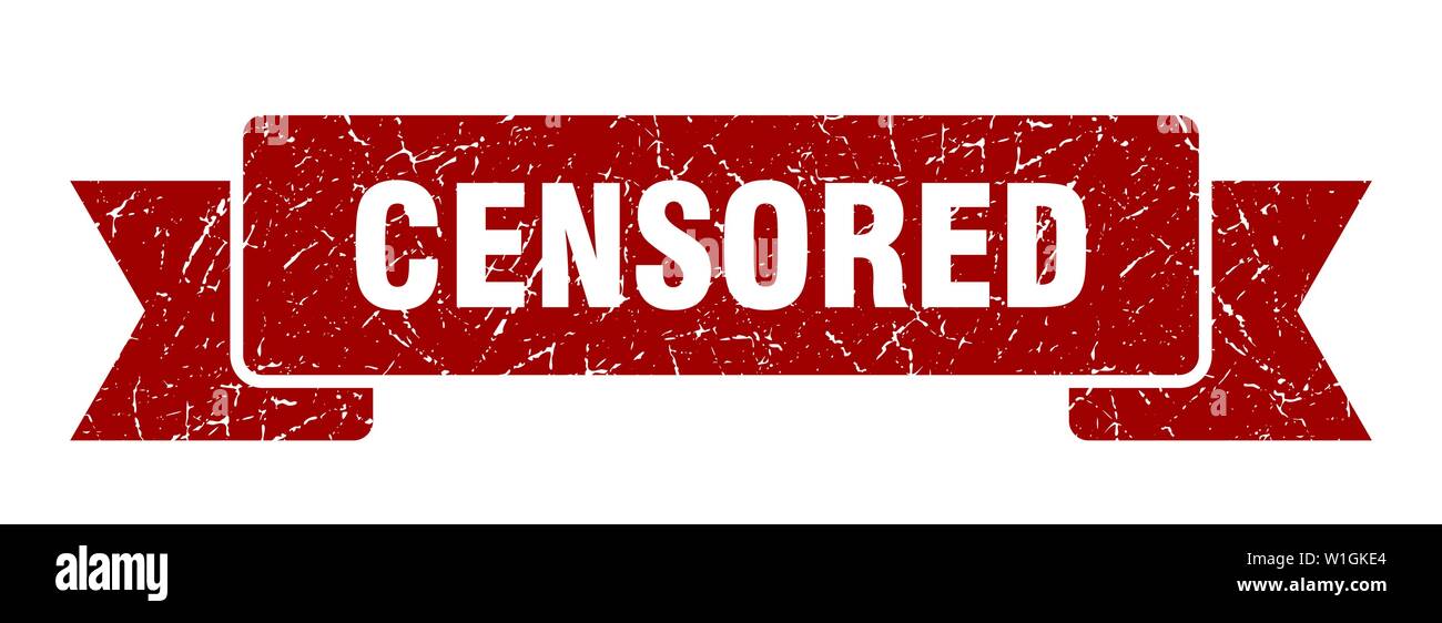 censored grunge ribbon. censored sign. censored banner Stock Vector ...