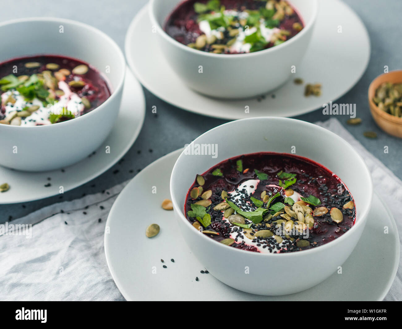 Beet ginger soup hi-res stock photography and images - Alamy