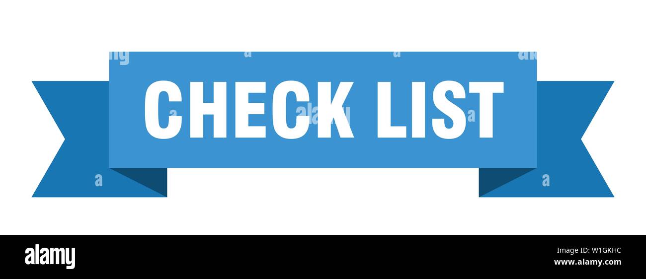 check list ribbon. check list isolated sign. check list banner Stock ...