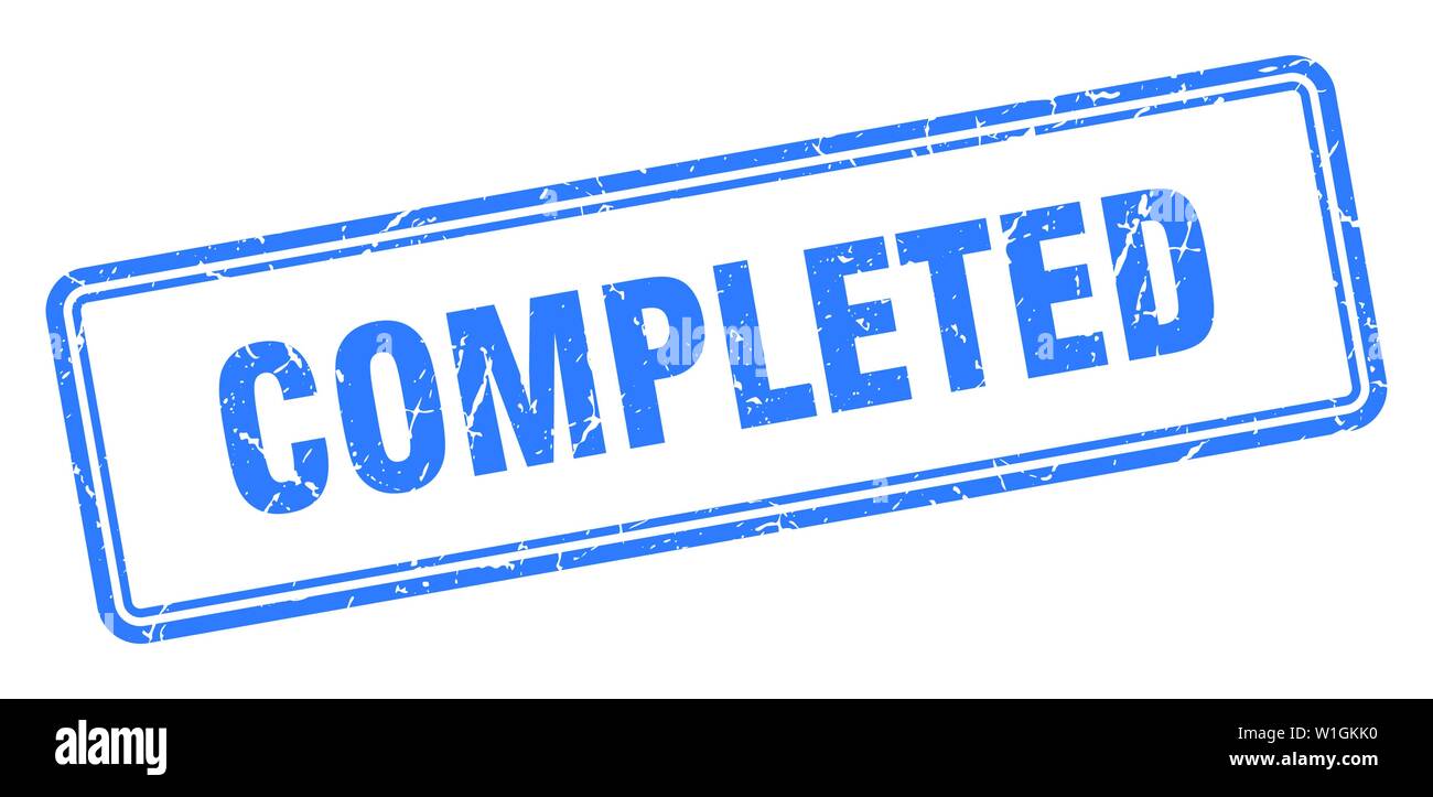 completed stamp. completed square grunge sign. completed Stock Vector ...
