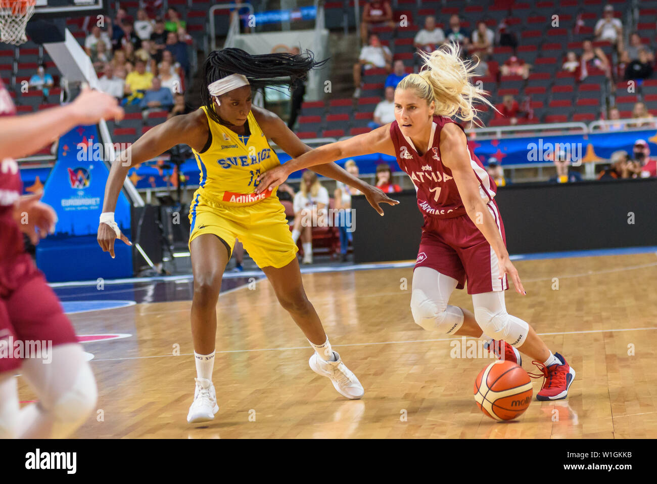 RIGA, LATVIA. 1st of July, 2019. European Women Basketball Championship ...