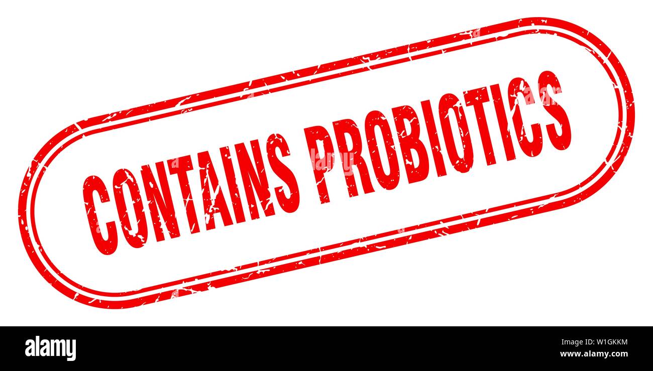 Contains probiotics stamp sign Stock Vector Images - Alamy