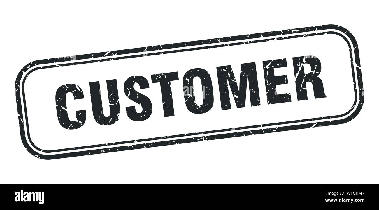 customer stamp. customer square grunge sign. customer Stock Vector ...