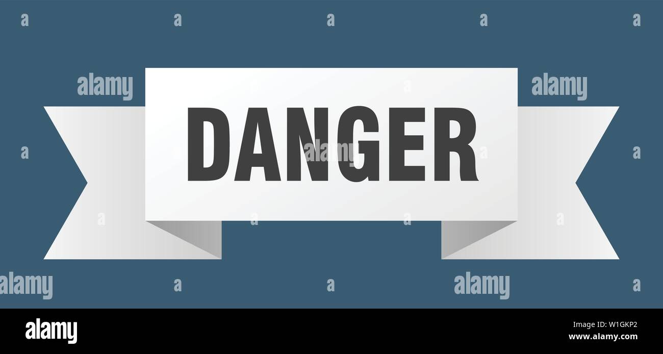 danger ribbon. danger isolated sign. danger banner Stock Vector Image ...