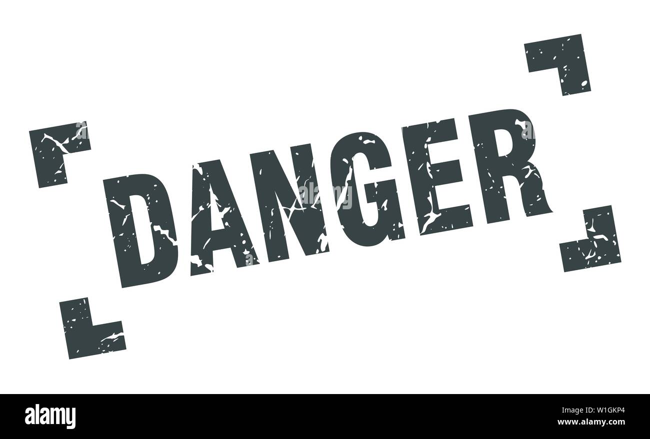 danger stamp. danger square grunge sign. danger Stock Vector Image ...