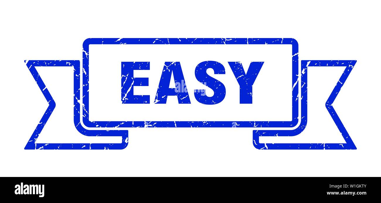 easy grunge ribbon. easy sign. easy banner Stock Vector Image & Art - Alamy