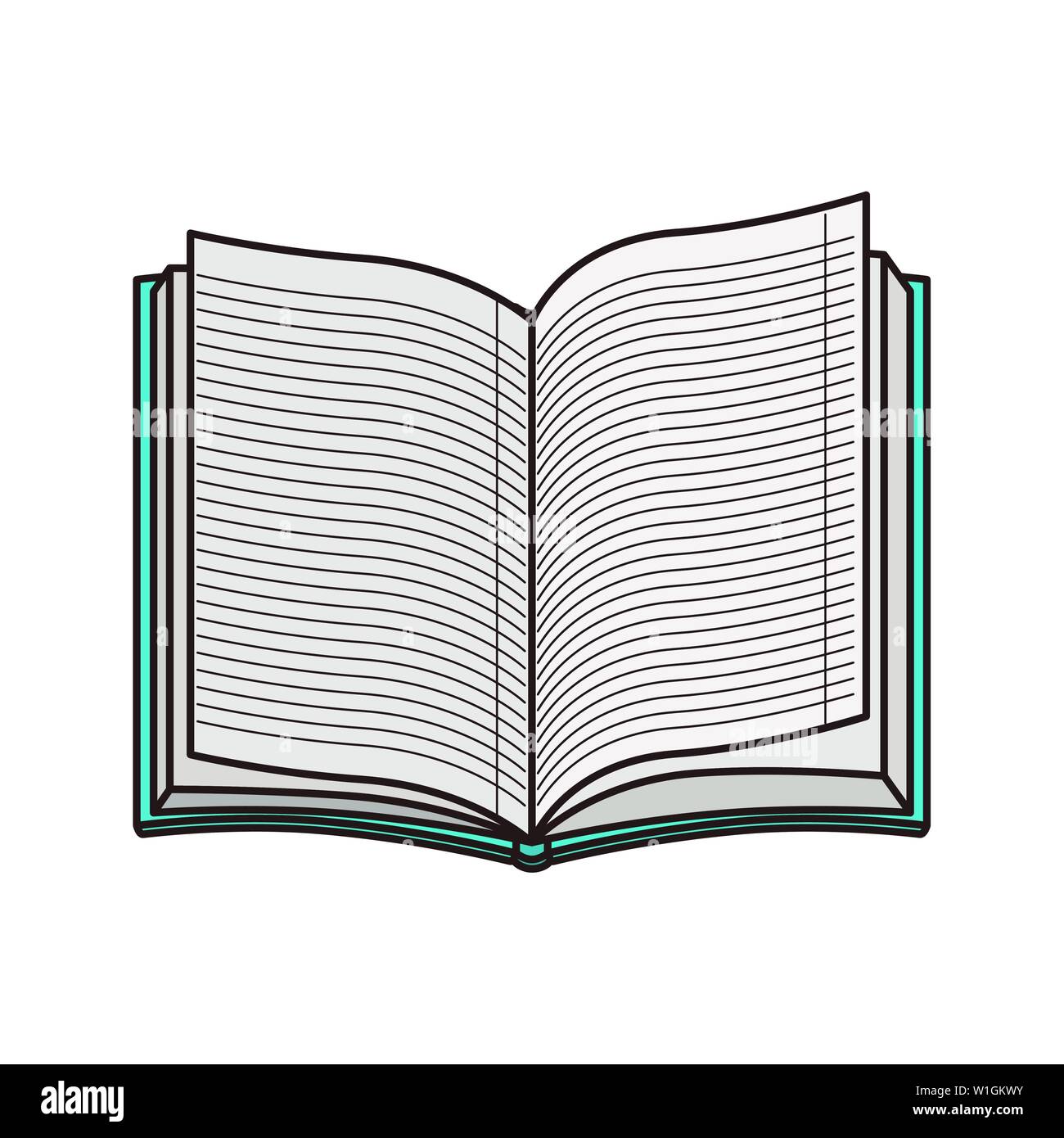 book of school open with white background Stock Vector Image & Art - Alamy