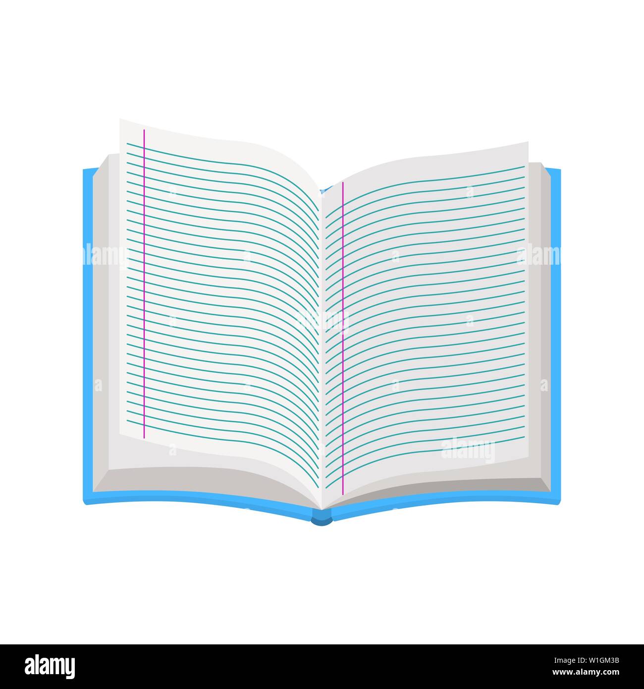 book of school open with white background Stock Vector Image & Art - Alamy