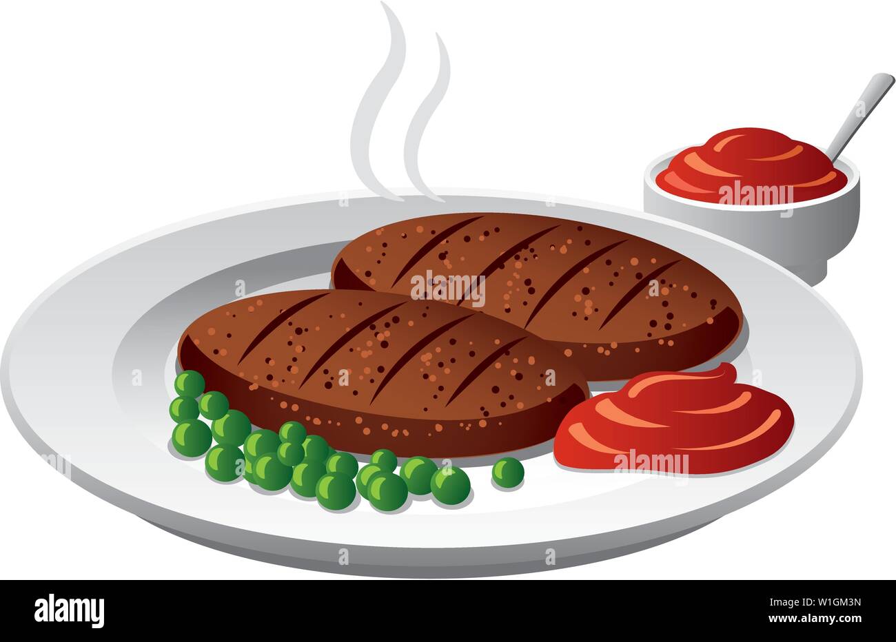 Burger fried cutlet cheese Stock Vector Images - Alamy