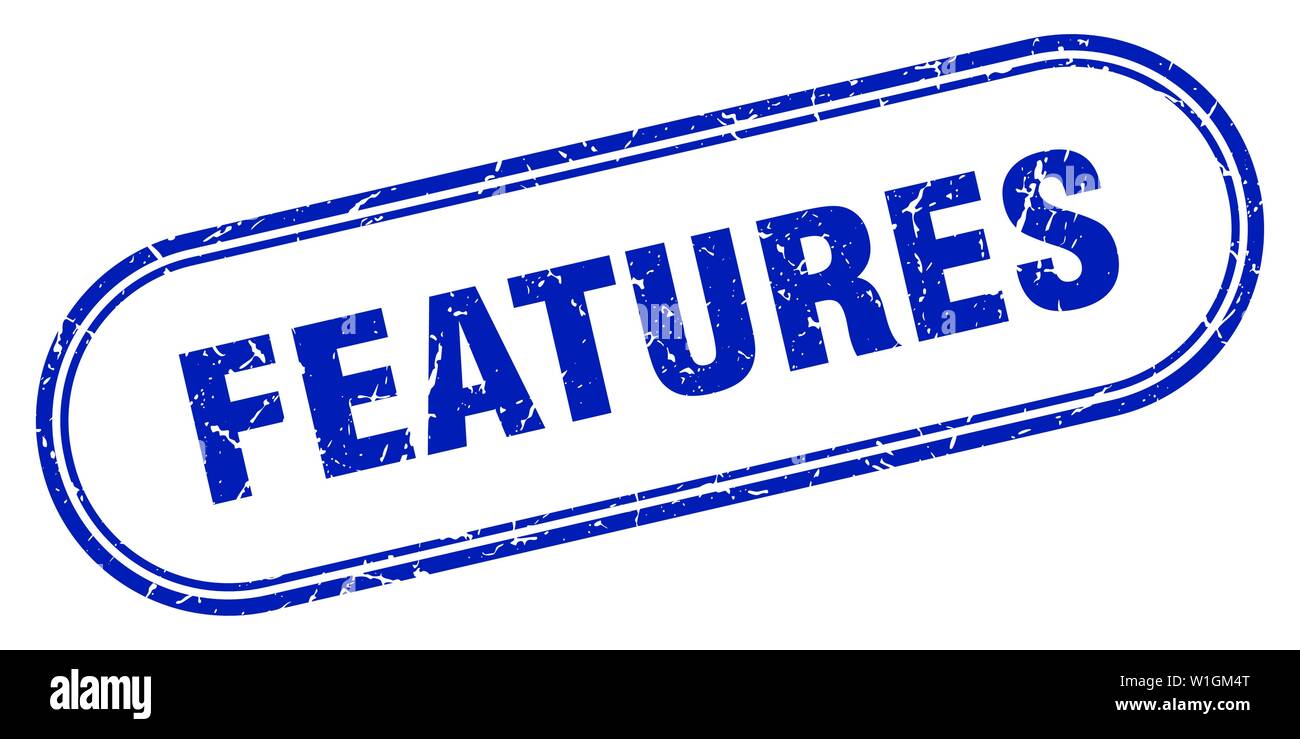 features stamp. features square grunge sign. features Stock Vector ...
