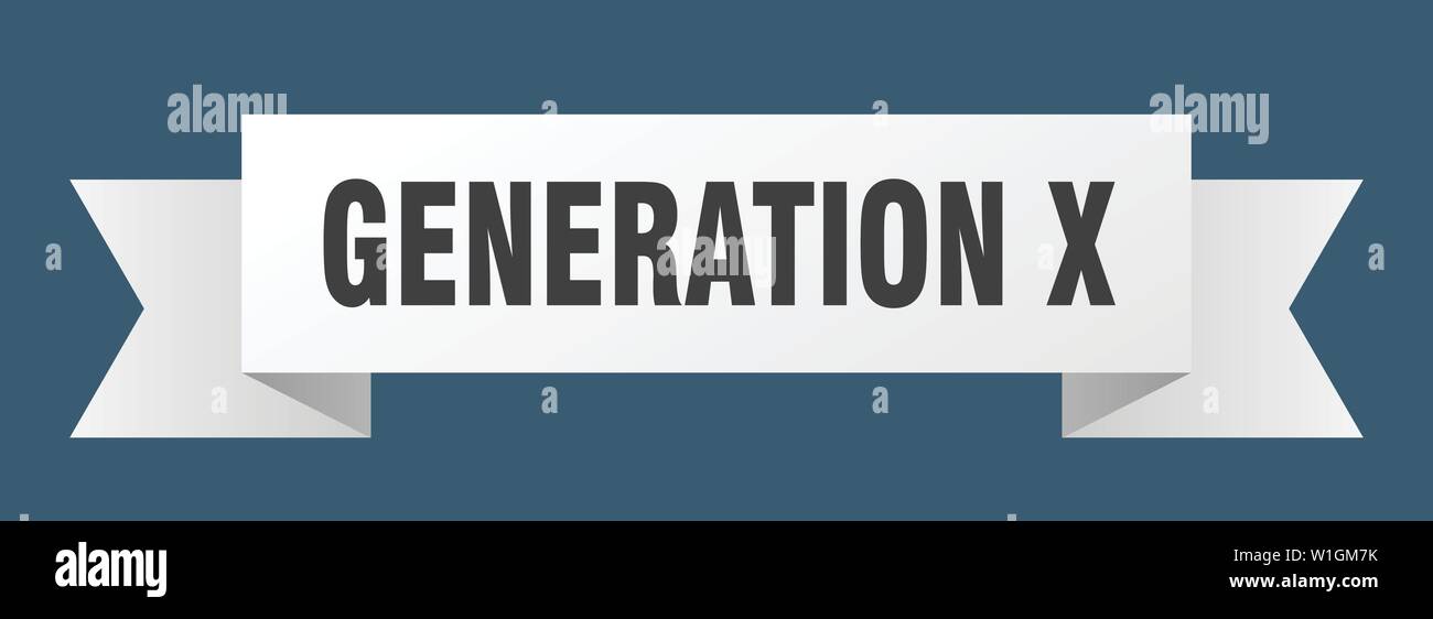 generation x ribbon. generation x isolated sign. generation x banner ...