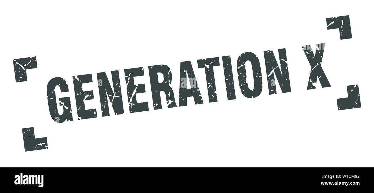 generation x stamp. generation x square grunge sign. generation x Stock ...
