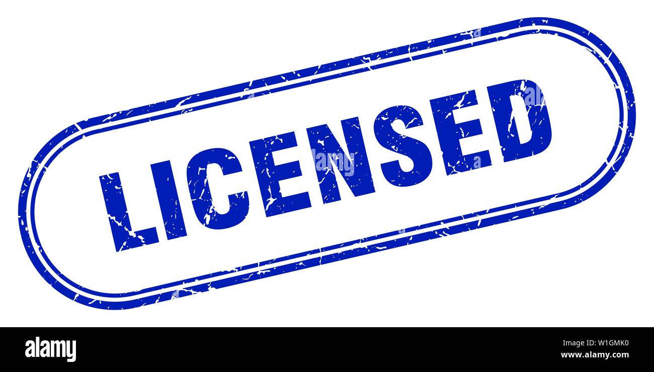 licensed stamp. licensed square grunge sign. licensed Stock Vector ...