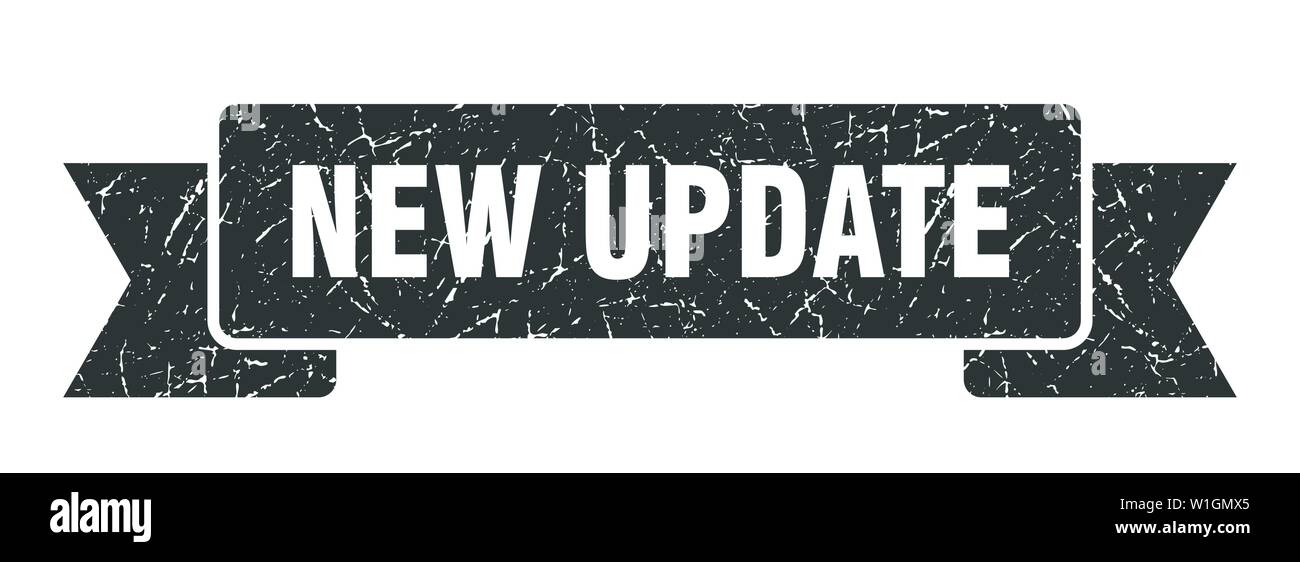 new update grunge ribbon. new update sign. new update banner Stock ...