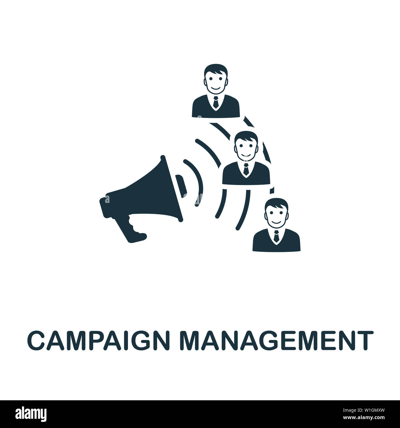 Campaign Management icon symbol. Creative sign from crm icons ...
