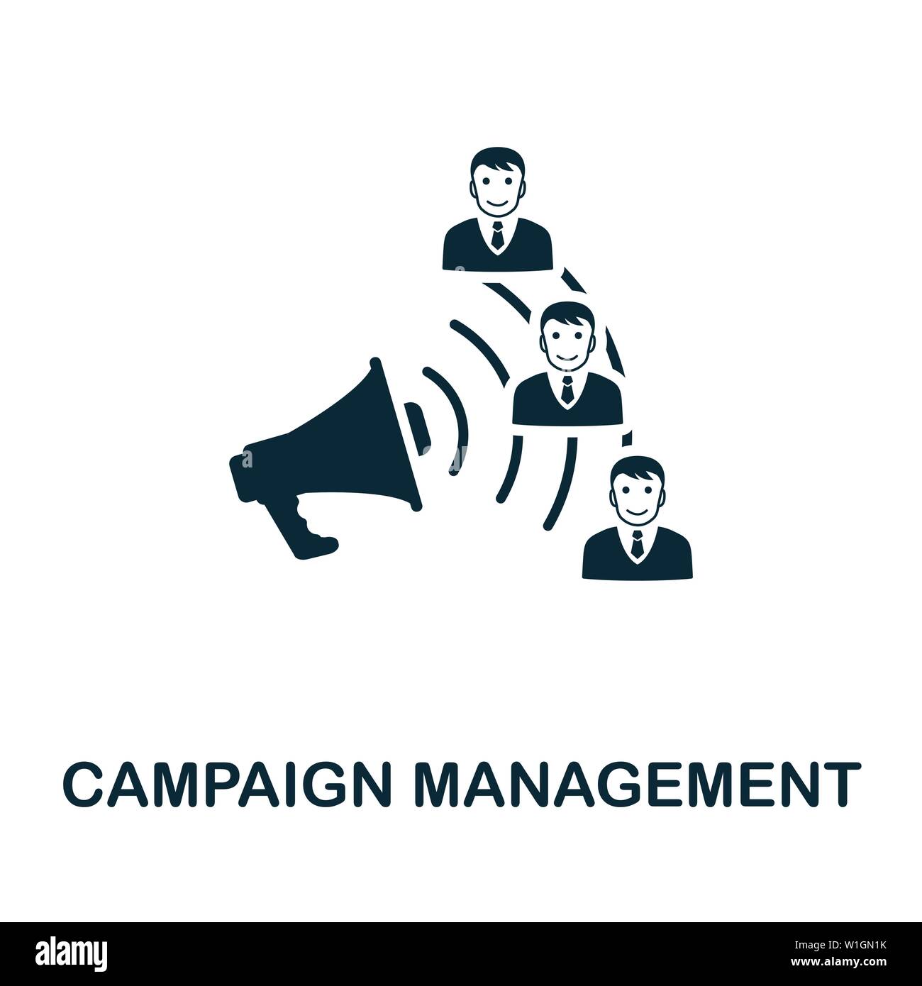 Campaign Management Vector Icon Symbol Creative Sign From Crm Icons Collection Filled Flat
